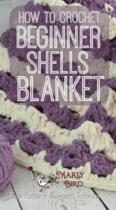 Crochet Beginner Shells Blanket | Marly Bird