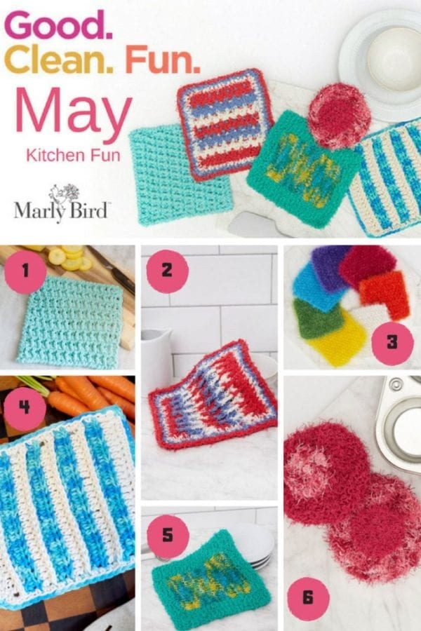 Red Heart Scrubby Patterns for the Kitchen | Marly Bird