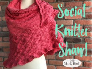 Social Knitter Shawl | Free Shawl Pattern | Marly Bird