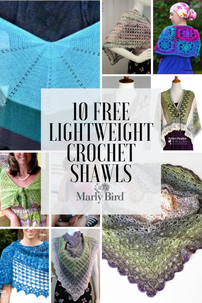 10 FREE Lightweight Crochet Summer Shawls | Marly Bird