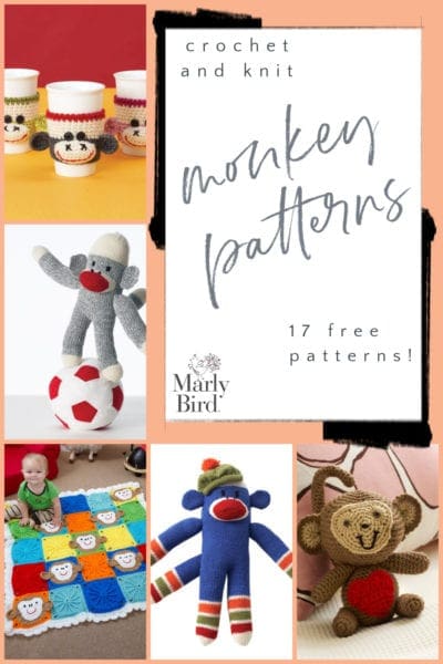 17 Free Monkey Patterns to Knit and Crochet | Marly Bird