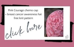 Free Knit Chemo Cap Pattern for Breast Cancer Awareness | Marly Bird