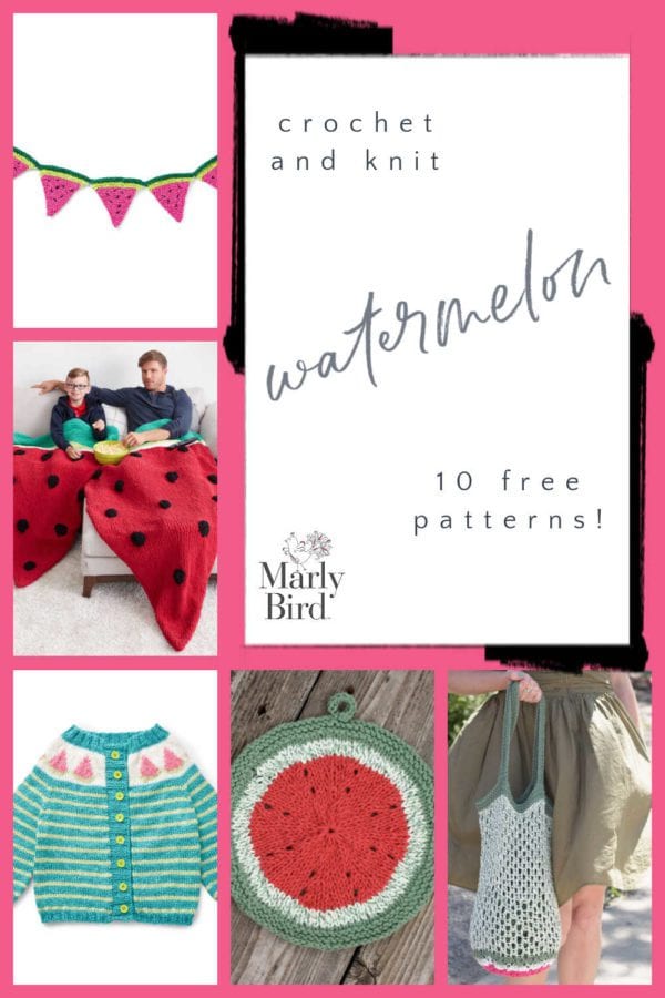 10 Free Watermelon Knit And Crochet Projects | Marly Bird
