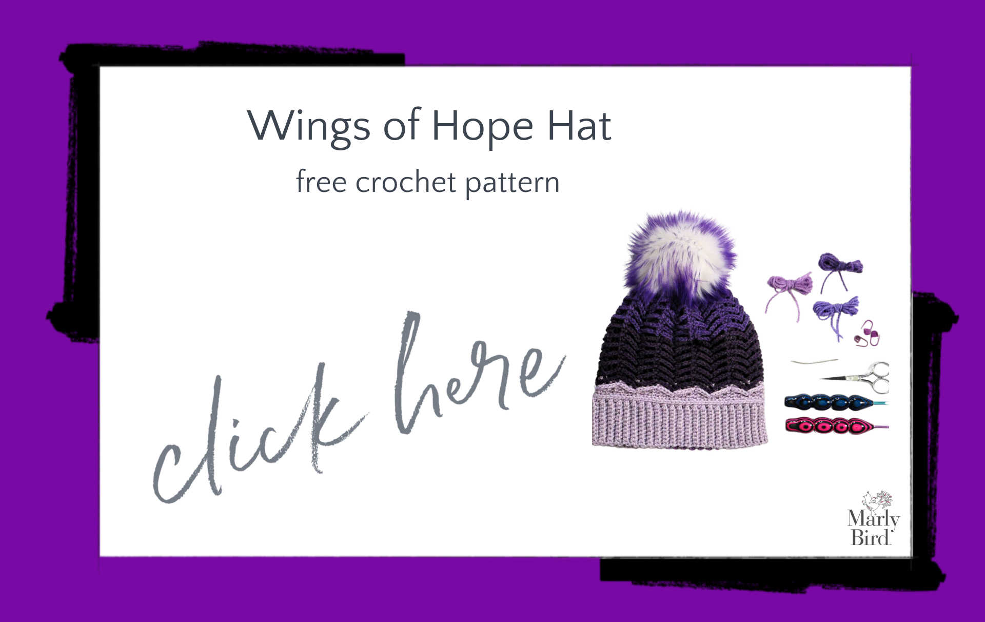 Warm Chevron Crochet Hat Pattern | Marly Bird