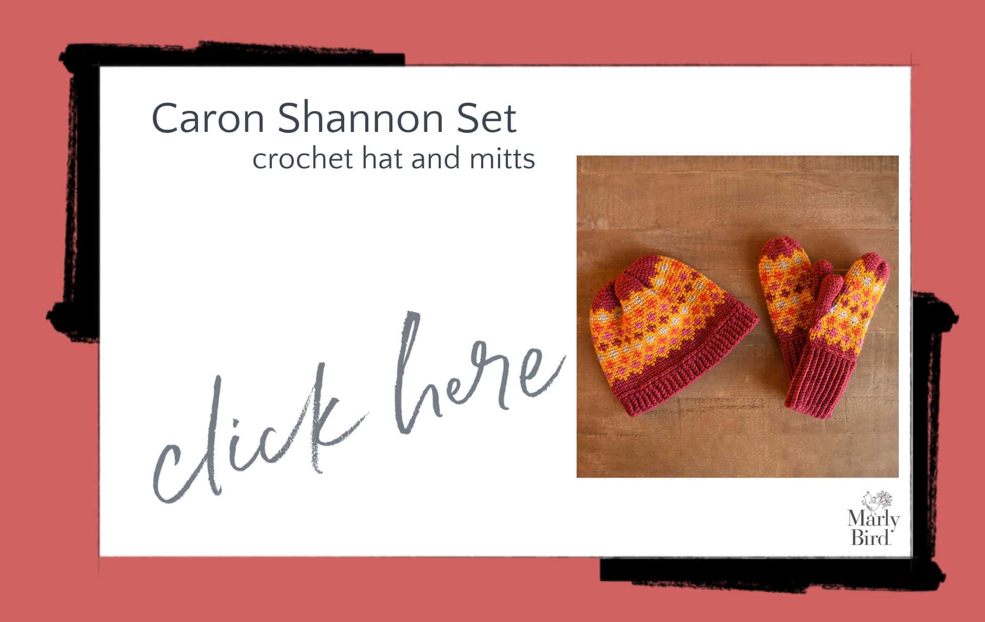 O'Go Yarn Crochet Hat and Mittens Set | Marly Bird