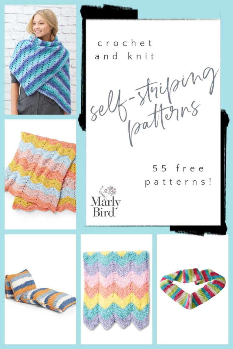 55 Free Self-Striping Patterns To Crochet and Knit | Marly Bird