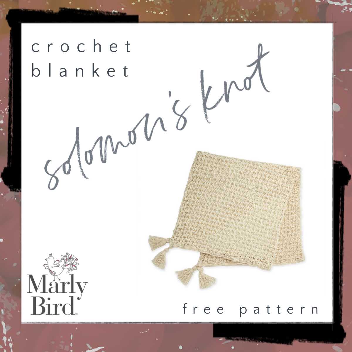 Solomon's Knot Blanket Free Crochet Pattern | Marly Bird