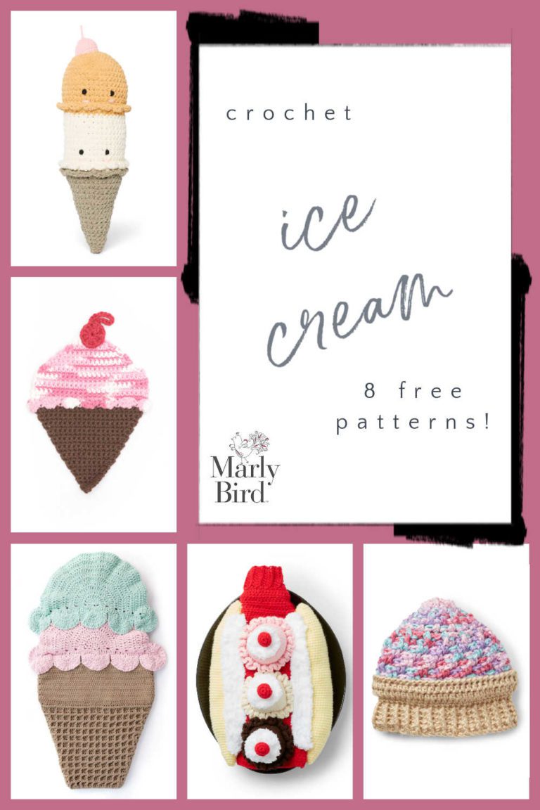 Free Ice Cream Patterns to Crochet | Marly Bird