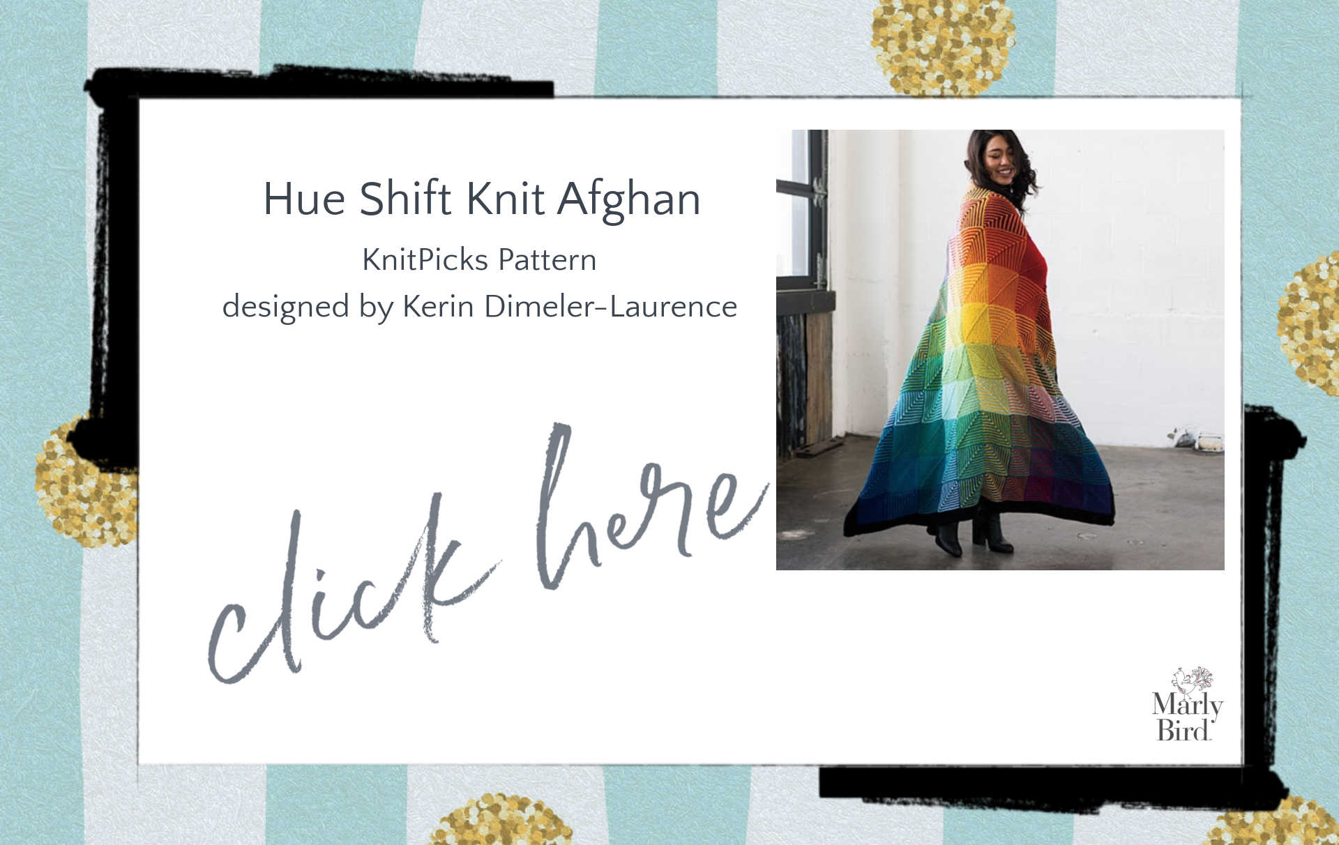 Colorful Mitered Knit Afghan Pattern | Marly Bird