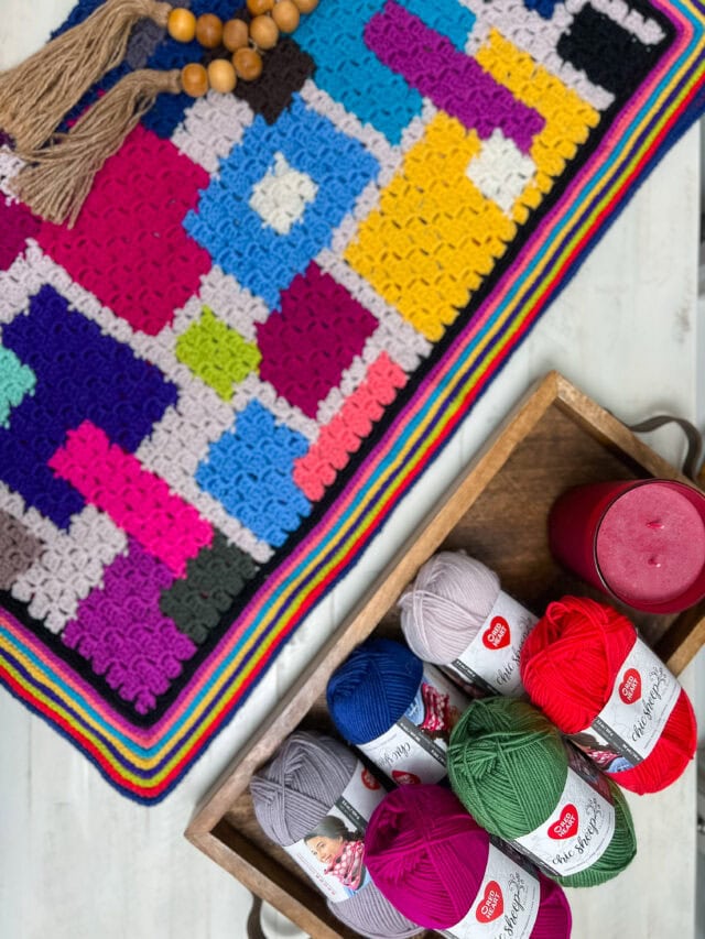 Day Dream C2C Crochet Blanket – Free Colorful Throw Pattern | Marly Bird