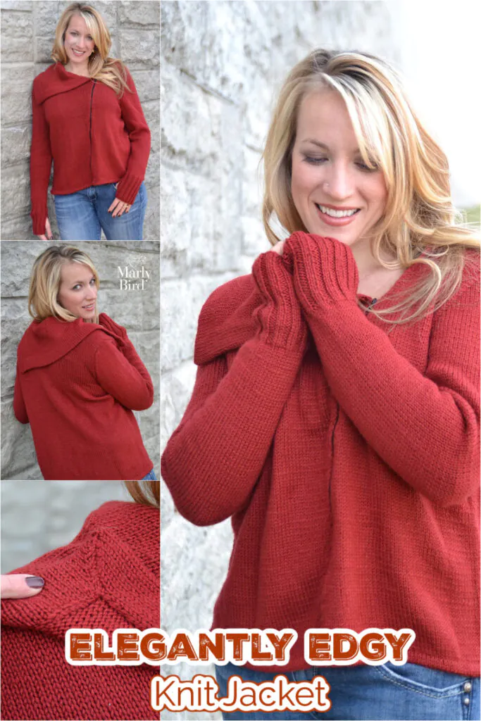 Free Asymmetrical Knit Jacket Pattern | Modern Zippered Sweater