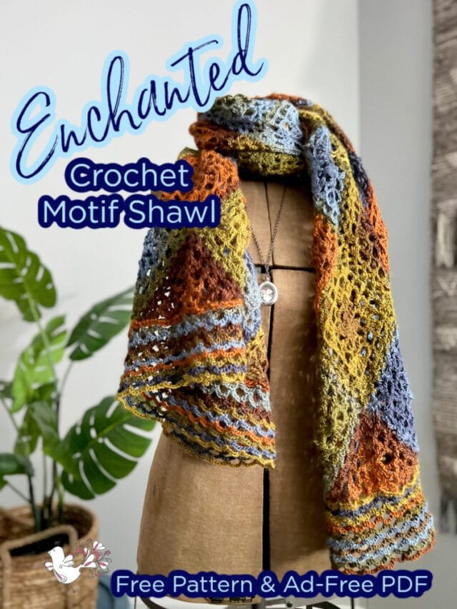 Free Easy Rectangular Crochet Shawl Pattern - Enchanted