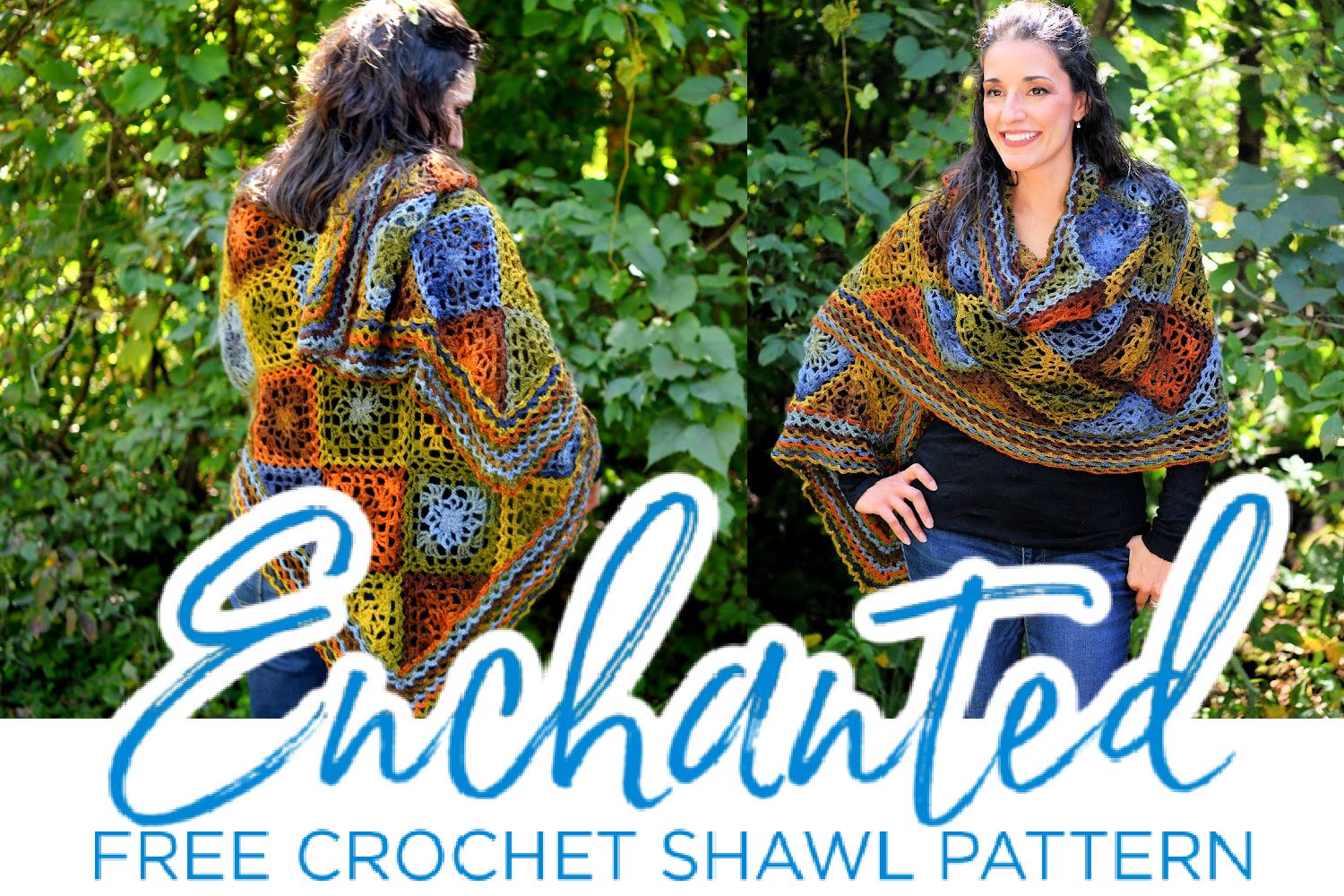 Easy Rectangular Crochet Shawl Pattern - Enchanted | Marly Bird
