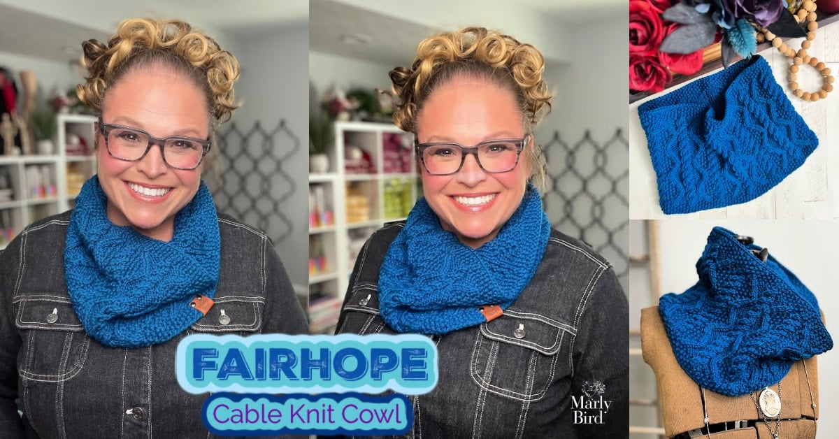 Free Cable Knit Cowl Pattern - Fairhope Cowl | Marly Bird