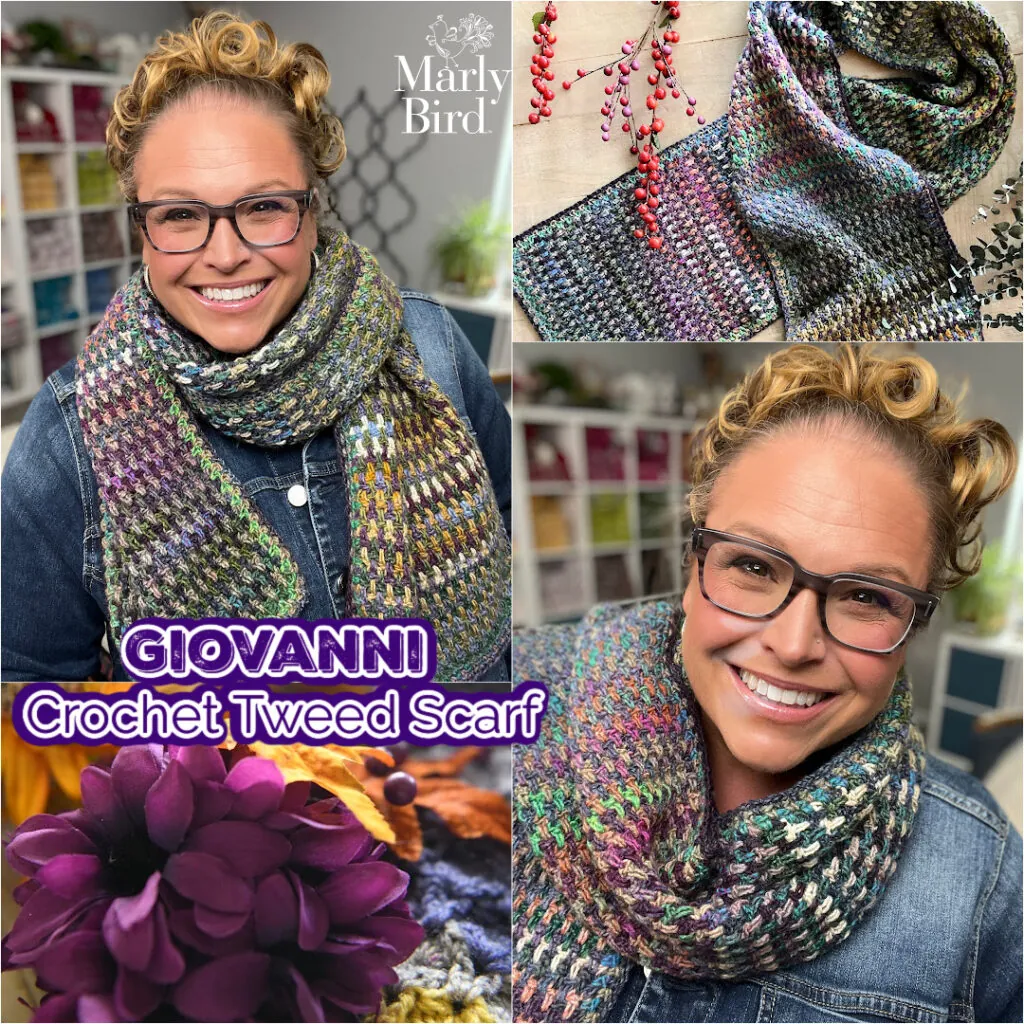 Giovanni Crochet Tweed Scarf – Free Crochet Scarf Pattern Using Color ...