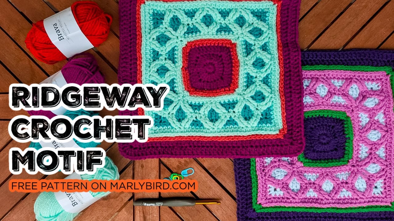 Ridgeway Crochet Motif — Free Mosaic Crochet Square Pattern | Marly Bird