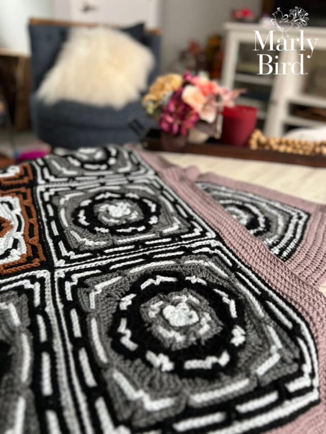 Mosaic Tile Crochet Blanket Pattern – Learn Mosaic Crochet with Bold Color