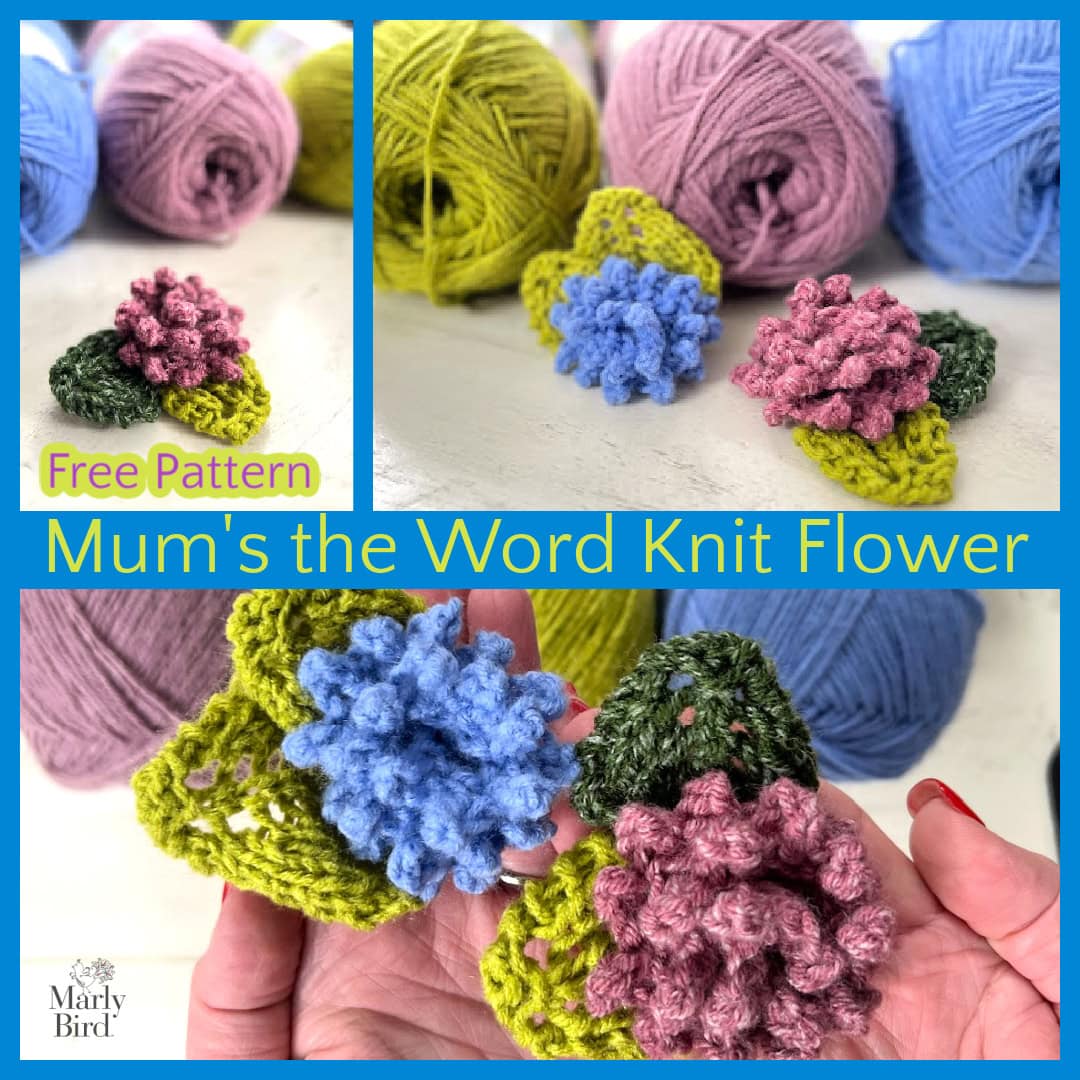 Free Knitted Flower Pattern: Mum's the Word Chrysanthemum 🌼 | Marly Bird