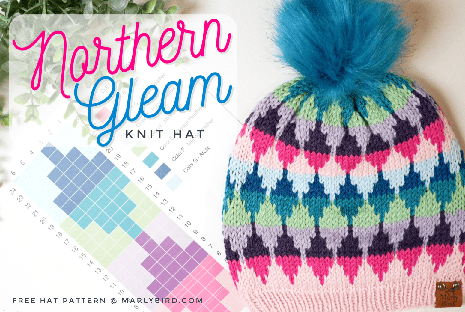 Northern Gleam Hat – Free One-Day Knit Colorwork Pattern | Marly Bird