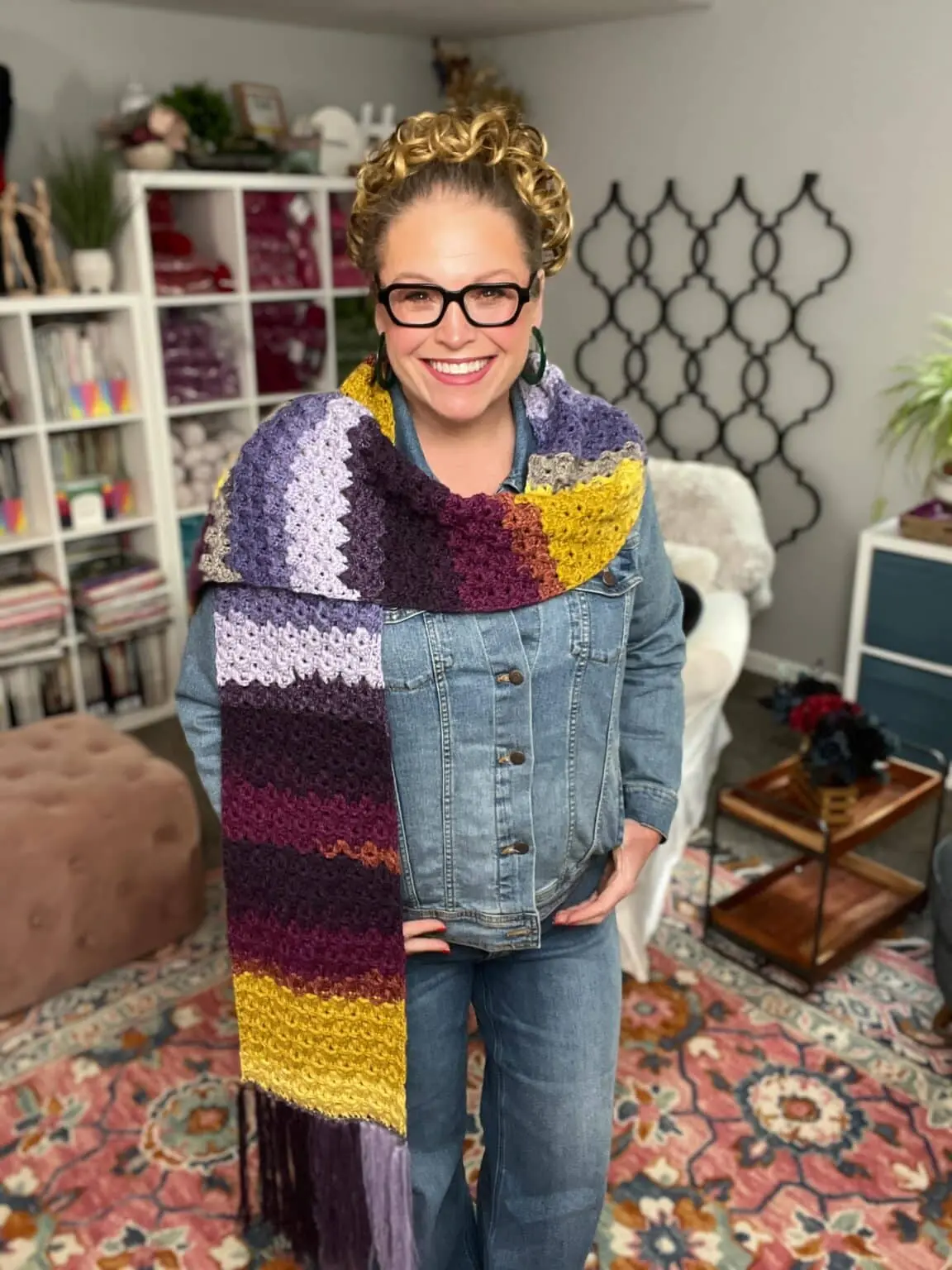 Free Crochet Scarf Pattern – Petal Link Lace