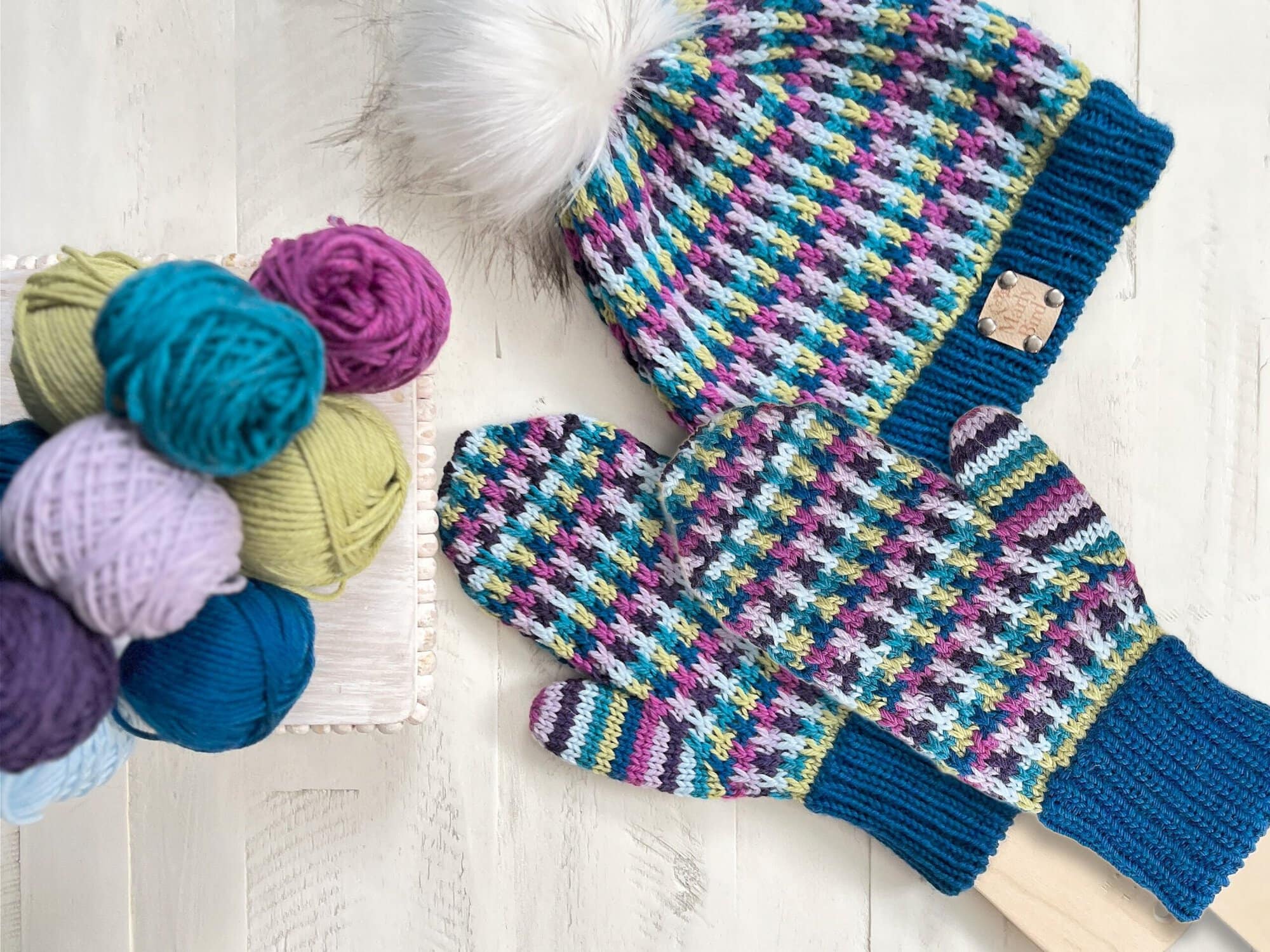Pixel Pop Knit Hat – Free Mosaic Slip Stitch Knitting... | Marly Bird