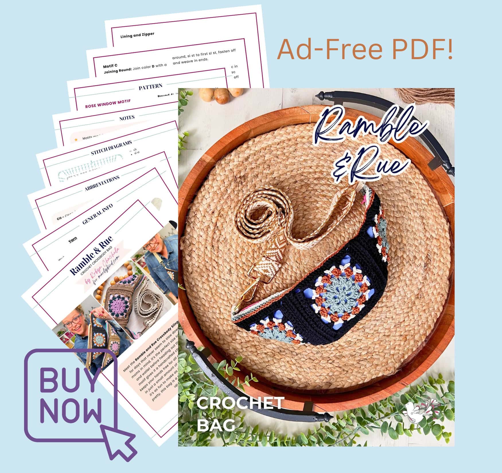 Free Crochet Crossbody Bag Pattern – Ramble and Rue Belt Bag | Marly Bird