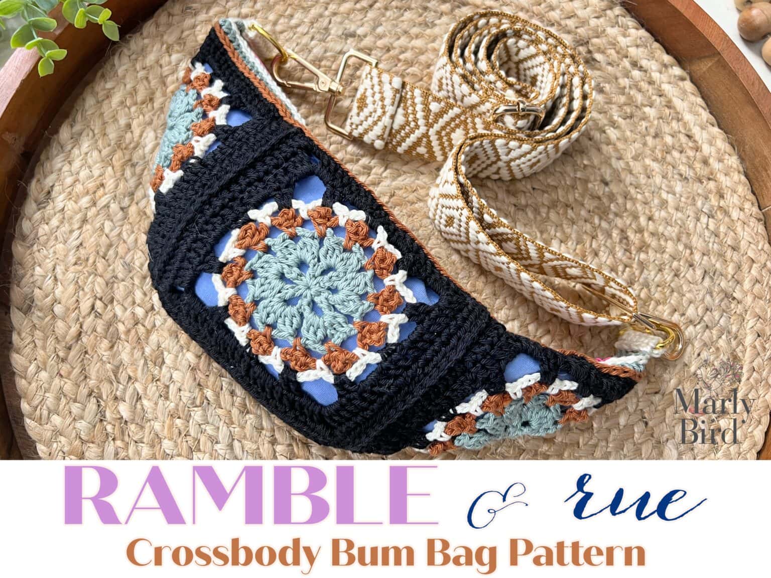 Free Crochet Crossbody Bag Pattern – Ramble and Rue Belt Bag | Marly Bird