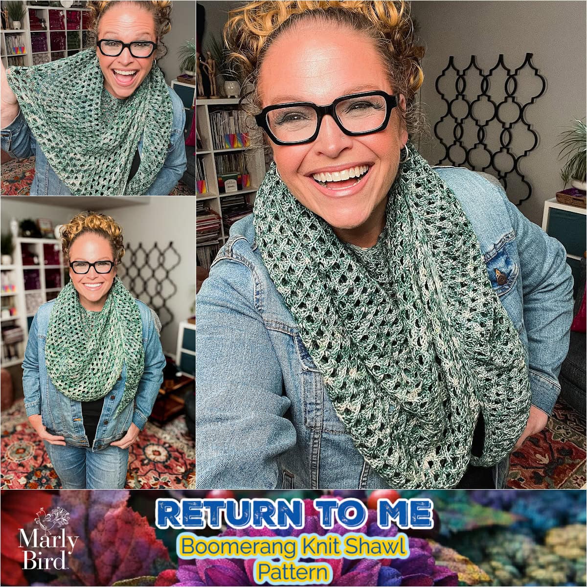 Free Boomerang Knit Shawl Pattern: Return To Me Cable & Lace Shawl