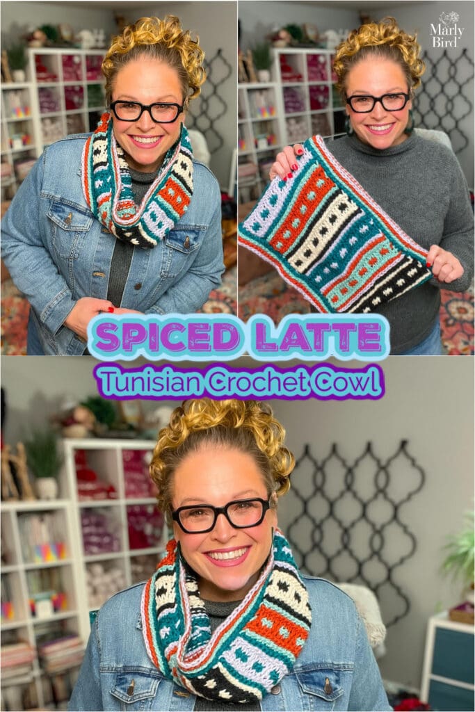 Free Tunisian Crochet Cowl Pattern – Spiced Latte