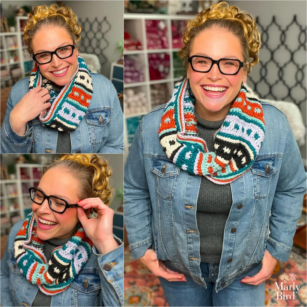 Free Tunisian Crochet Cowl Pattern – Spiced Latte