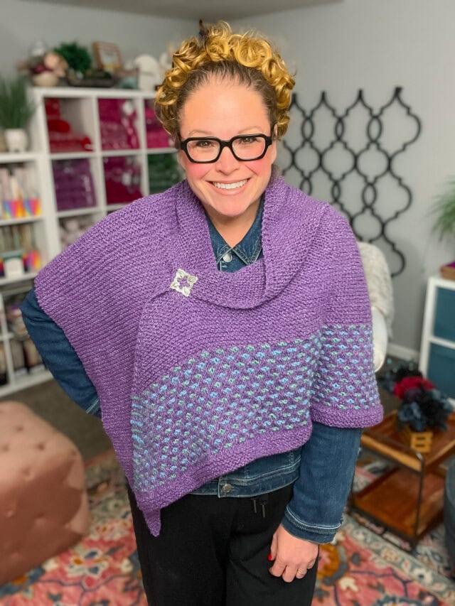 Free Knit Shawl Pattern – Easy Garter Stitch Summit Shawl