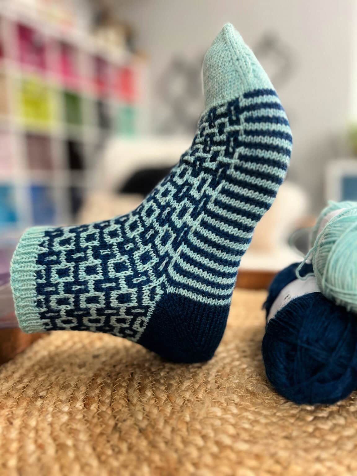 Heartstrings Knit Socks - Free Stranded Colorwork Sock Pattern