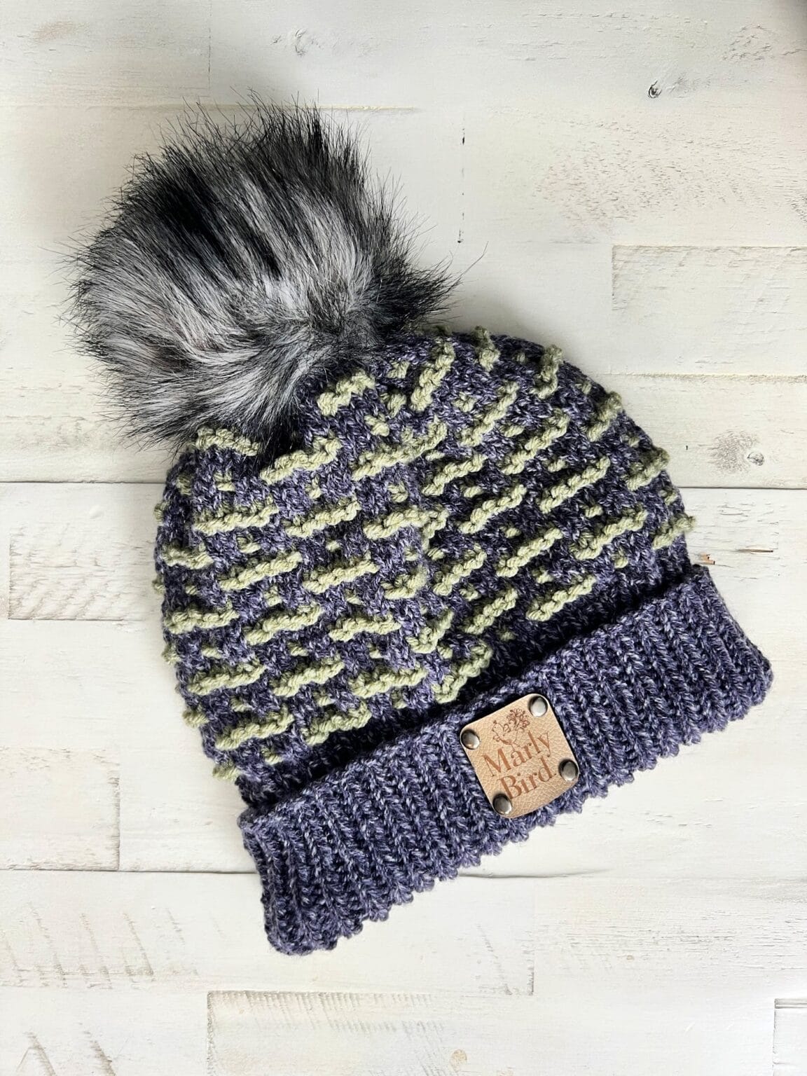 Pixel Pop Knit Hat – Free Mosaic Slip Stitch Knitting... | Marly Bird