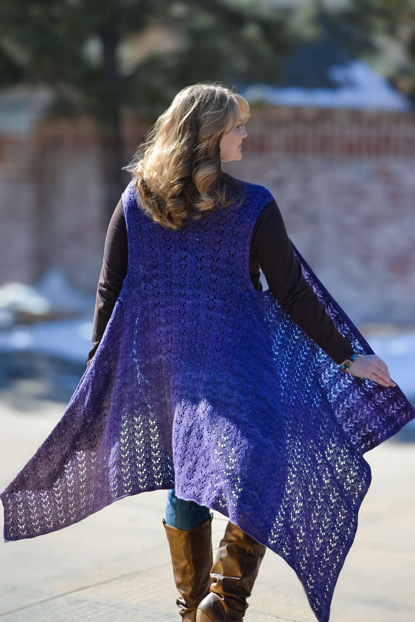 Free Knit Duster Pattern – Violet Lace Knit Duster