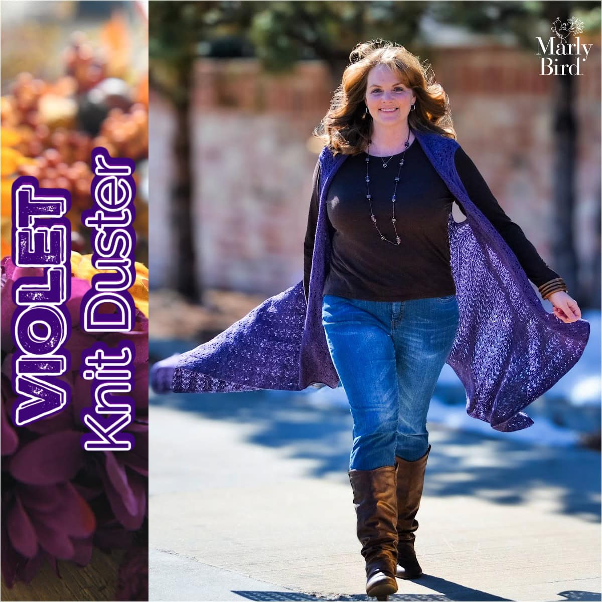 Free Knit Duster Pattern – Violet Lace Knit Duster