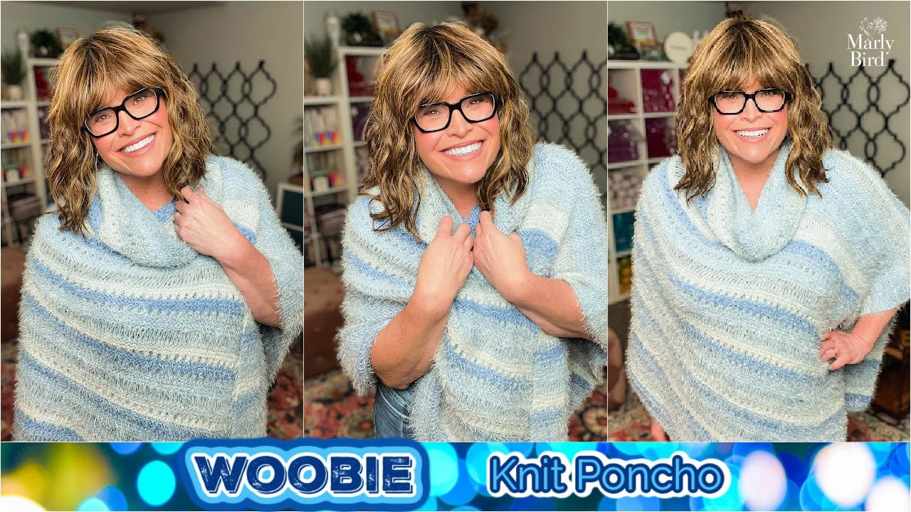 Free Knit Poncho Pattern: Woobie Cowl-Neck Poncho